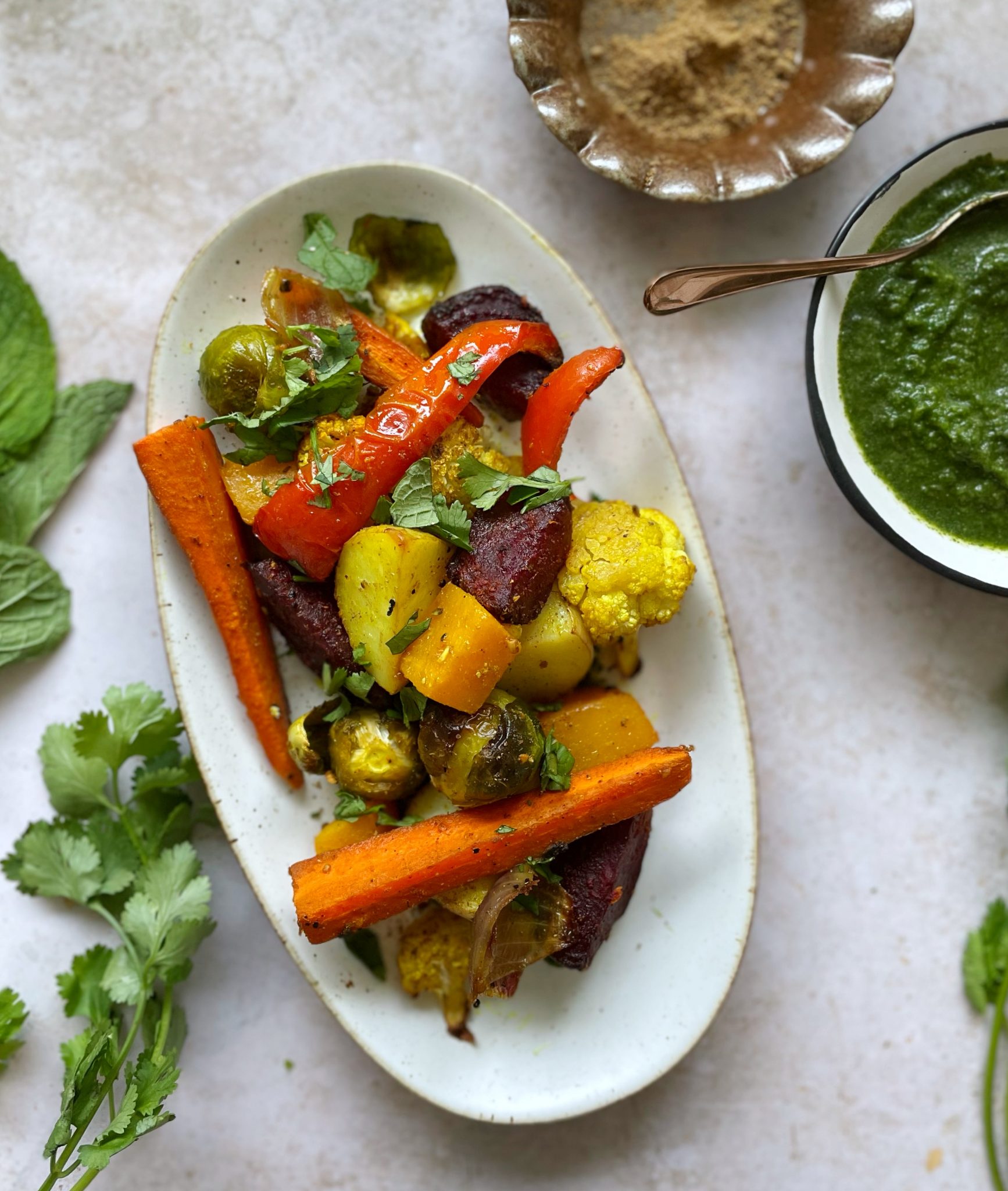 Indian Spiced Roasted Vegetables |Healthy-ish & Happy